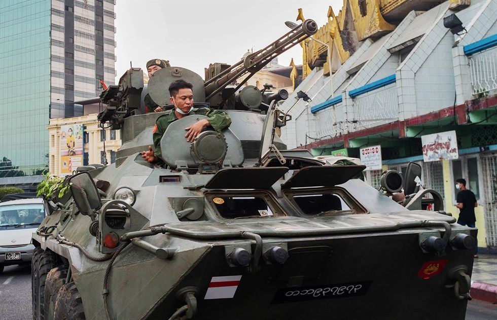 Armoured vehicles deployed to major Myanmar cities after mass protests ...