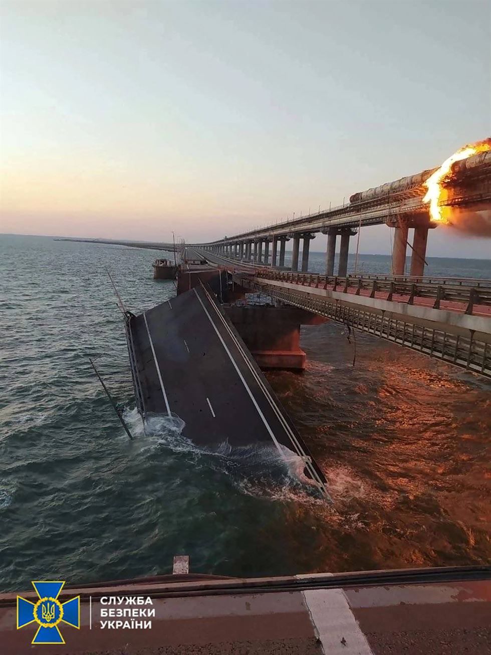 Russia says truck blast behind Crimea bridge damage - The Korea Times