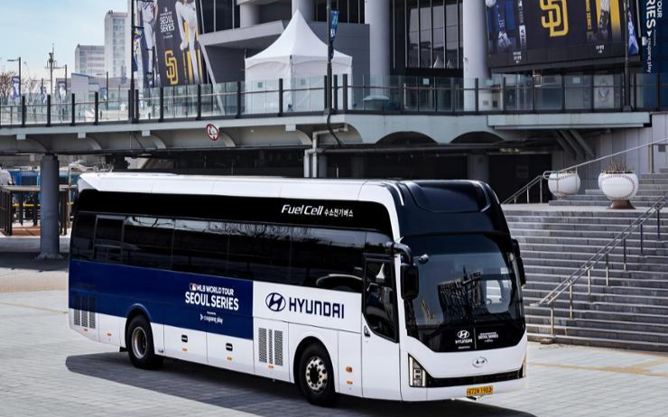 Hyundai's hydrogen bus for MLB players - The Korea Times